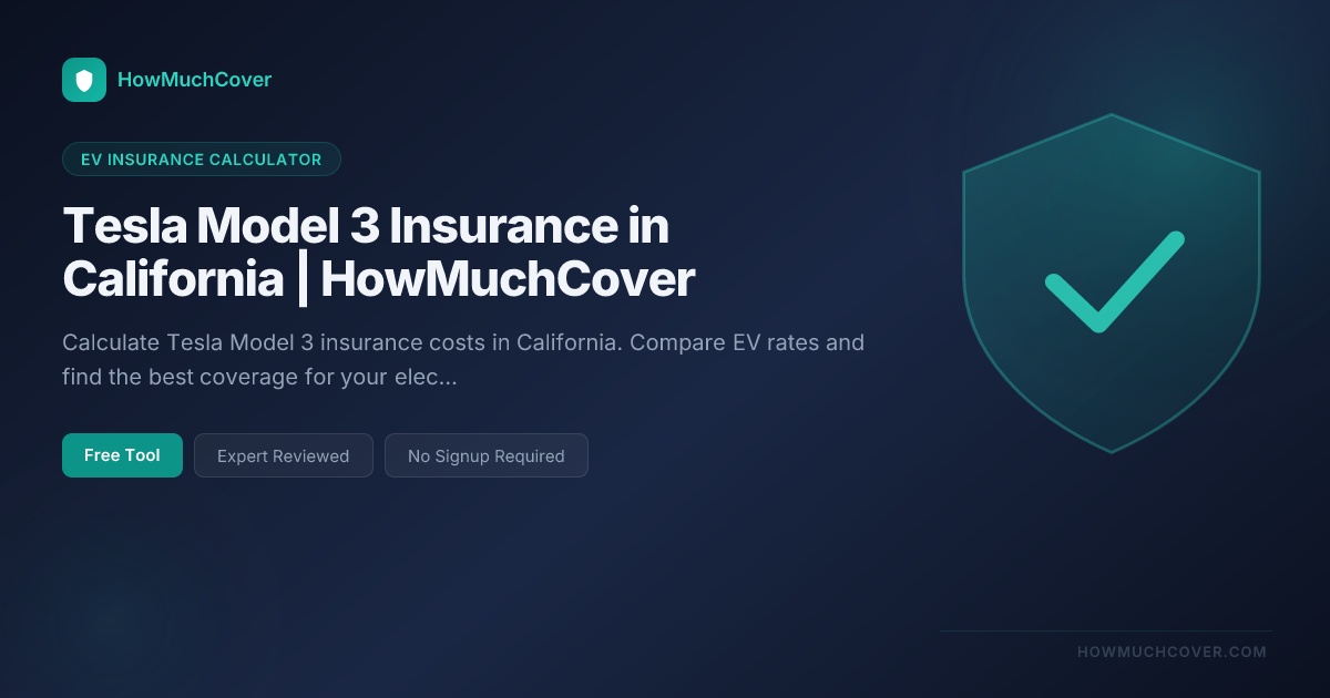 Tesla Model 3 Insurance in California | HowMuchCover
