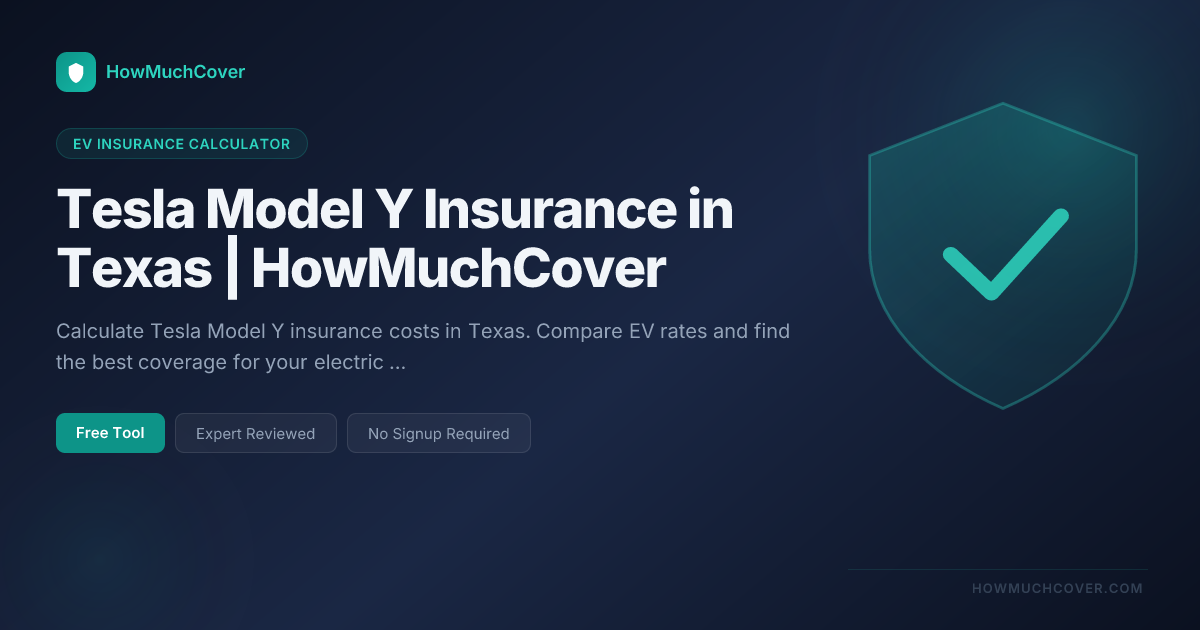 Tesla Model Y Insurance in Texas | HowMuchCover